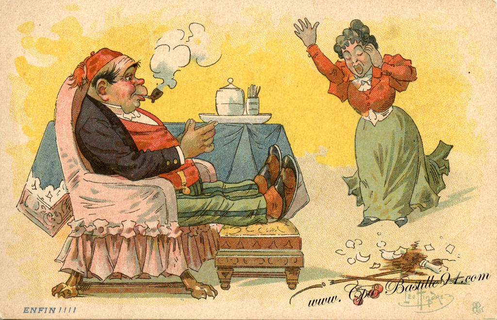 Carte humoristique – Fumeur Pipe Tabac – Publicité | Cartes Postales ...